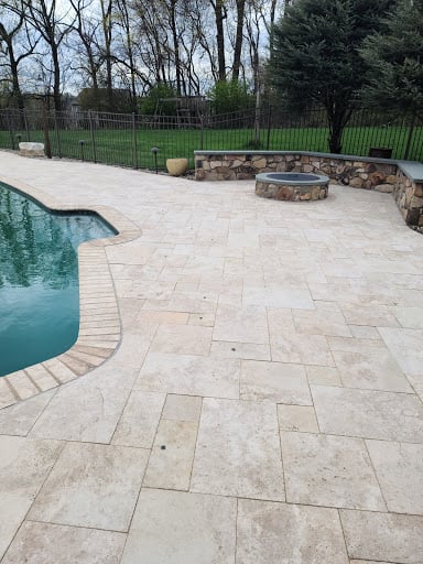 Restoring a travertine patio